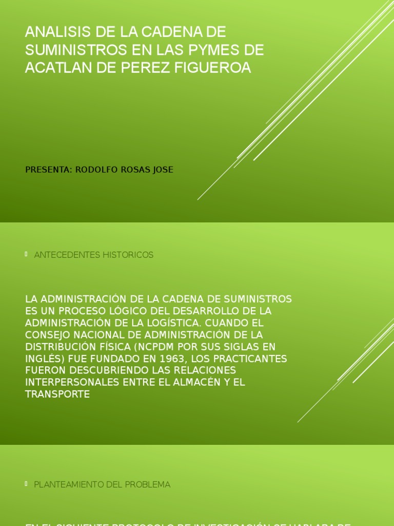 Analisis de La Cadena de Suministros en Las | PDF | Pequeñas y medianas ...