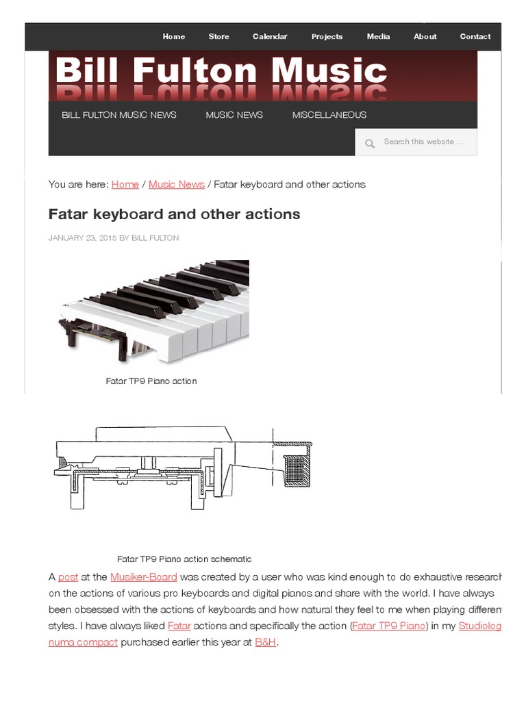 Fatar Keyboard and Other Actions | PDF | Piano | Keyboard Instruments