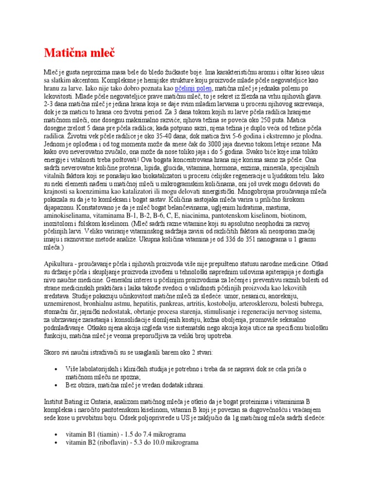 Maticna Mlec | PDF
