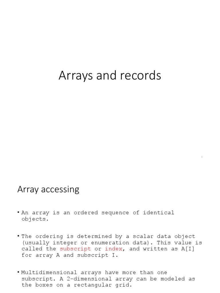 Array Record | PDF | Array Data Structure | Theoretical Computer Science