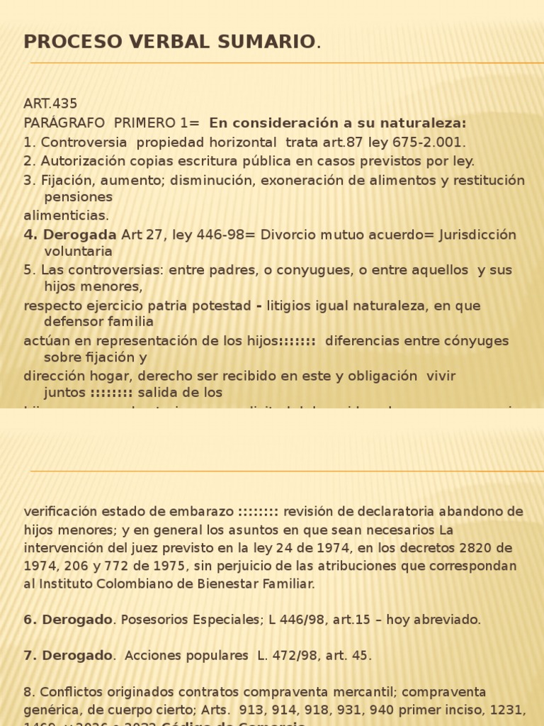 Proceso Verbal Sumario | Demanda judicial | Justicia