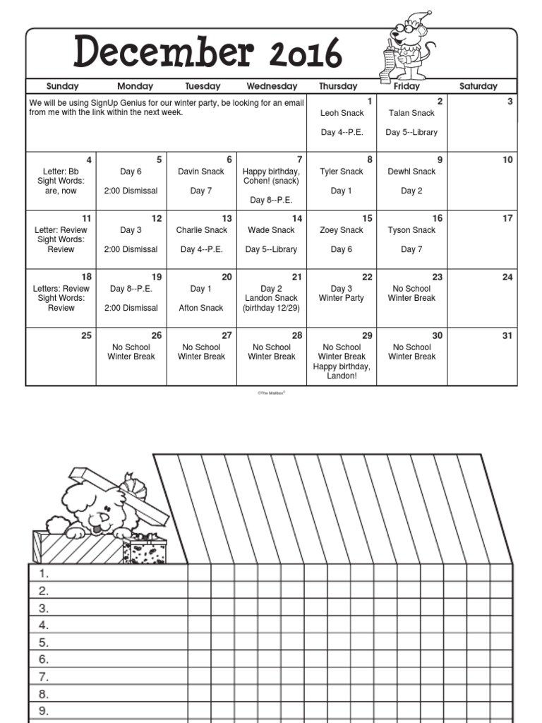 December Calendar | PDF