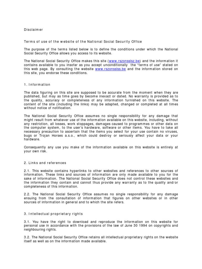 National Social Security Office Terms | PDF | Hyperlink | Websites