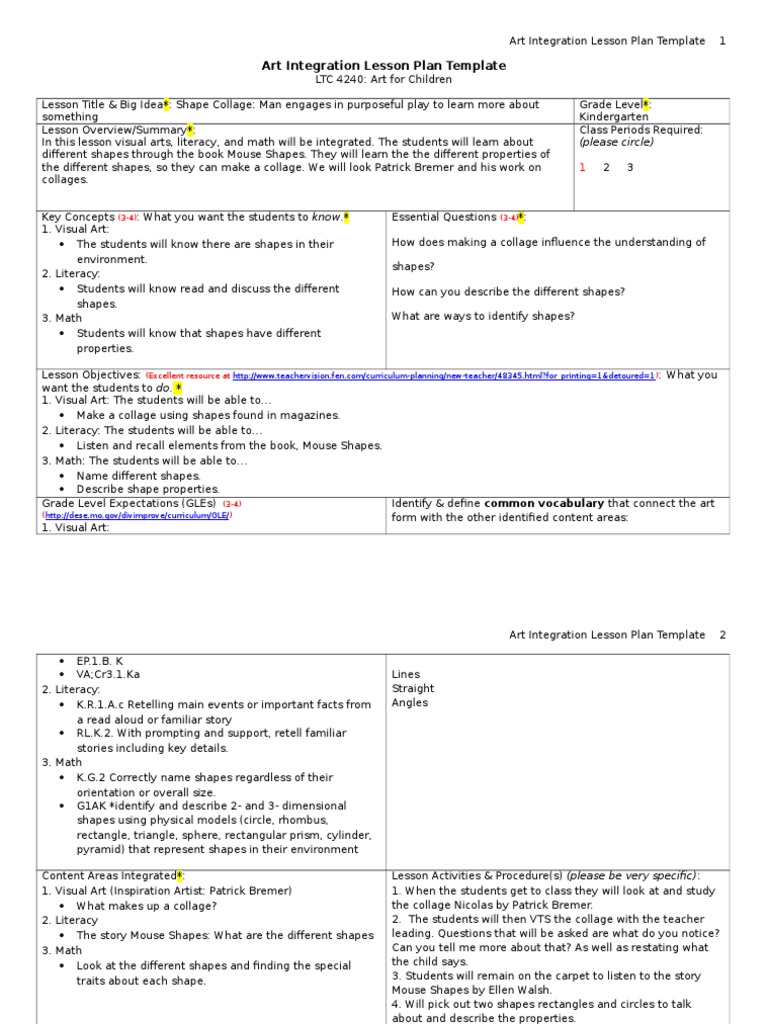 Updated Lesson Plan Template ltc4240-2 | PDF | Lesson Plan | Pedagogy