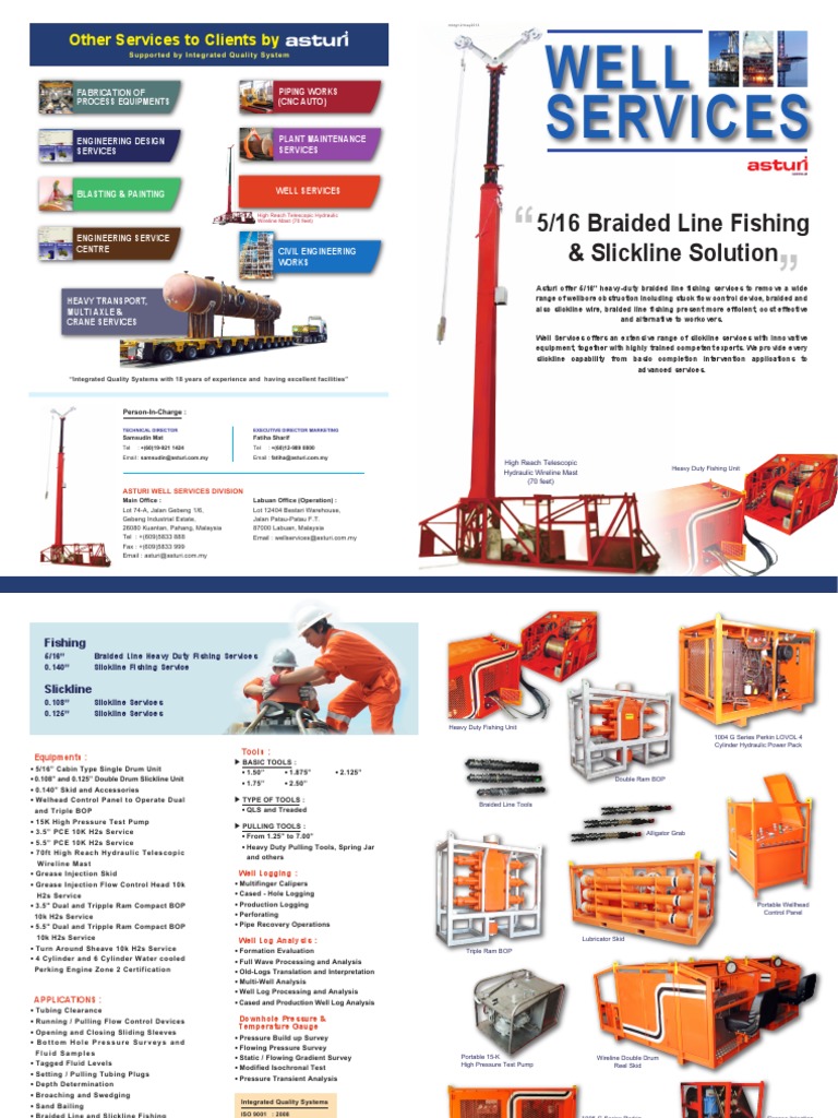 Well Services Brochure | PDF | Natural Gas | Mechanical Engineering