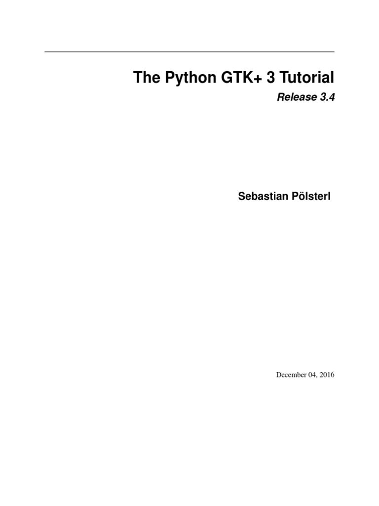 Python GTK 3 Tutorial | PDF | String (Computer Science) | Text File