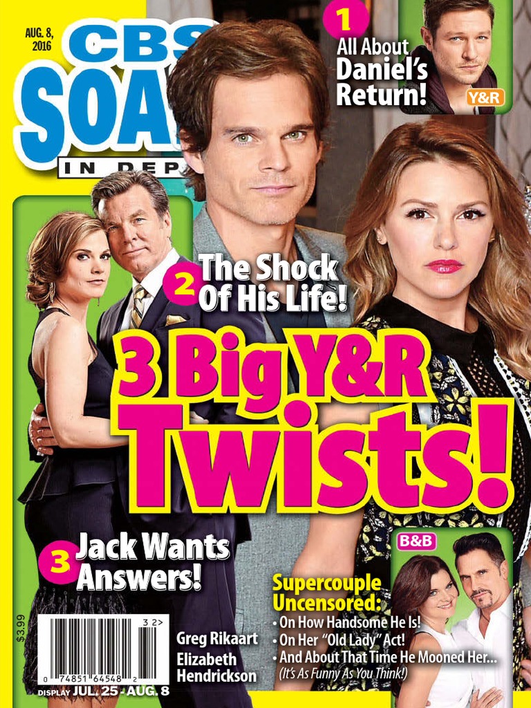 CBS Soaps in Depth - August 8, 2016 USA PDF | PDF | Television | Leisure