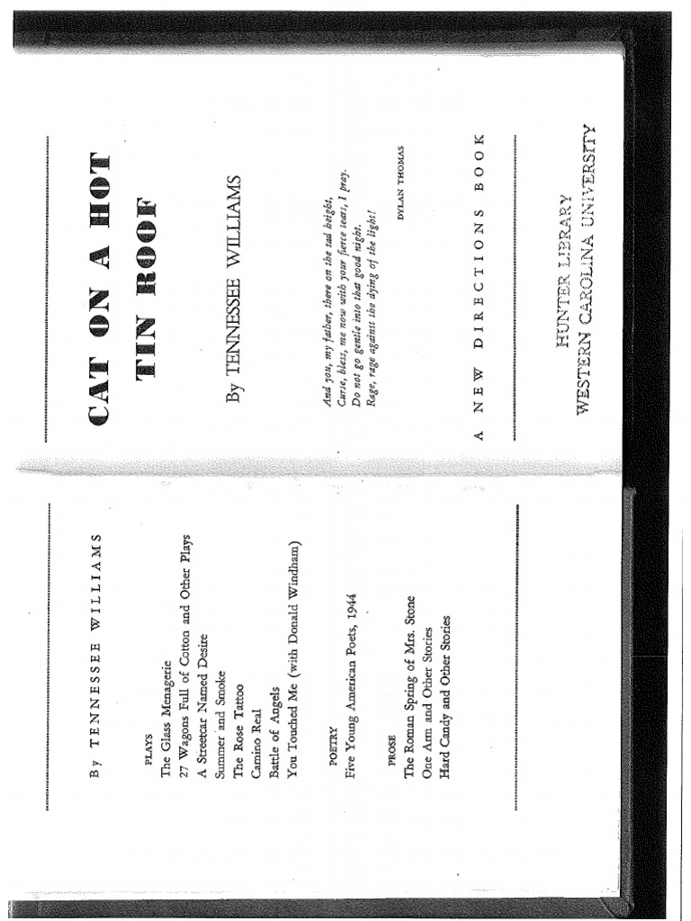 Cat On A Hot Tin Roof Pt1 | PDF