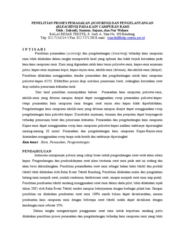 Jurnal Serat Rami | PDF
