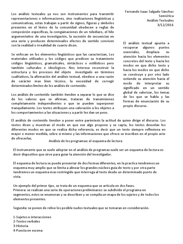 Analisis Textual | Narrativa | Espacio