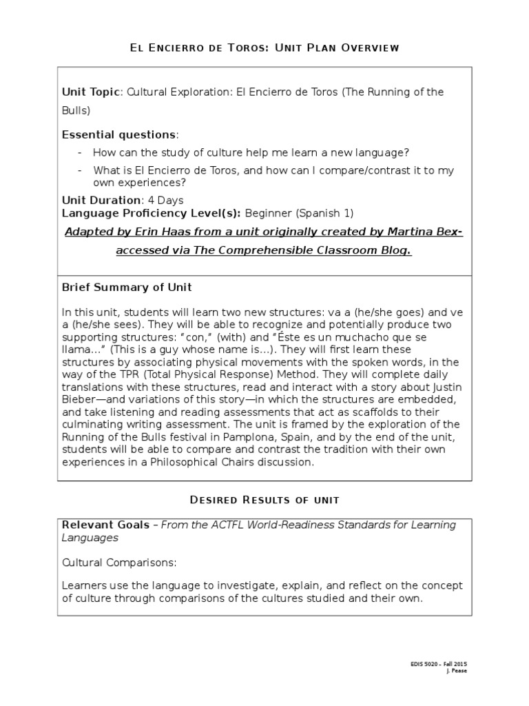 Understanding El Encierro de Toros | PDF | Reading Comprehension ...