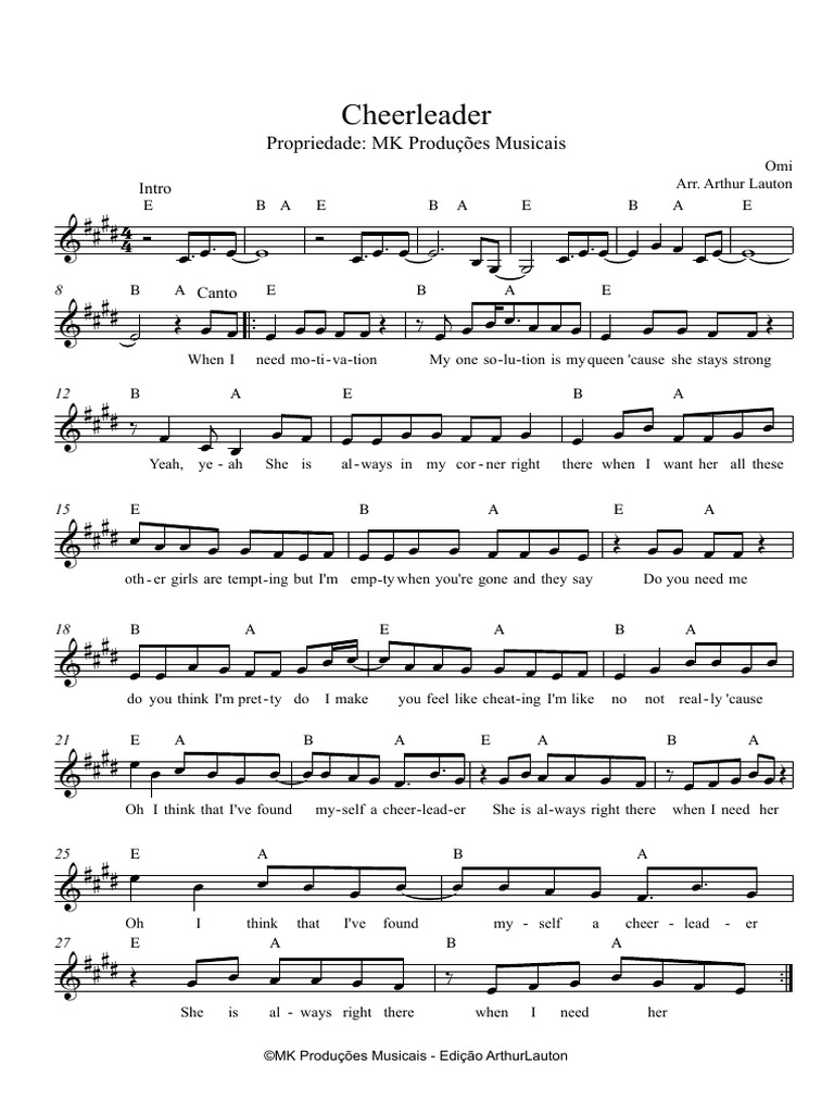 Cheerleader Omi - Full Score | PDF