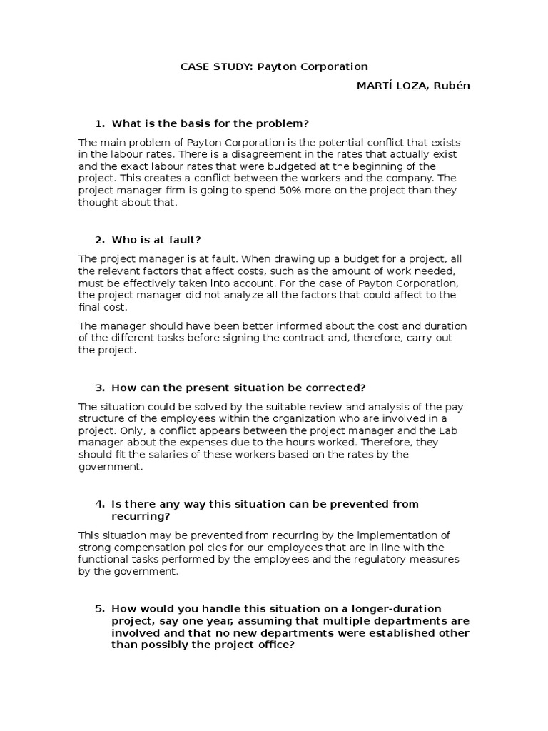 Case Study 5 | PDF | Labour Economics | Employment