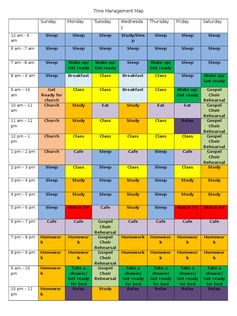 Time Management Map 1 | PDF
