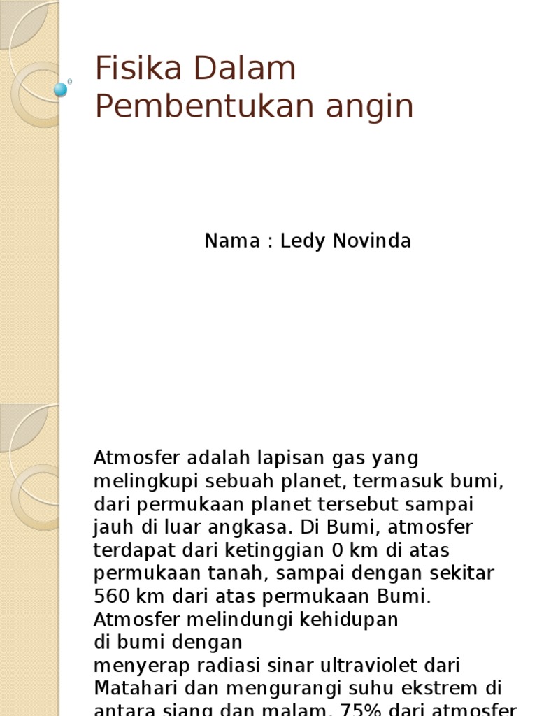 Fisika Angin: Gaya dan Pembentukannya | PDF