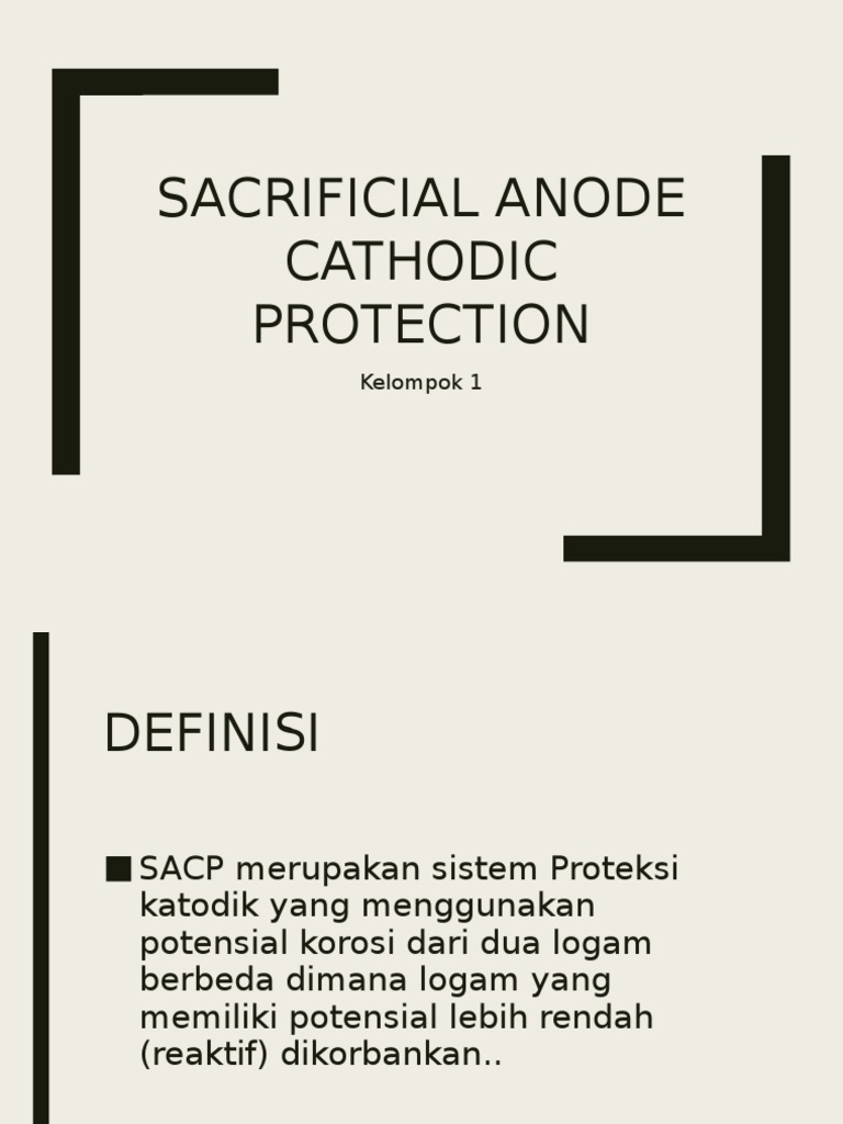 Sacrificial Anode Cathodic Protection | PDF
