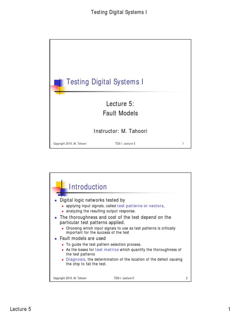05 Fault Models | PDF | Digital Electronics | Feedback