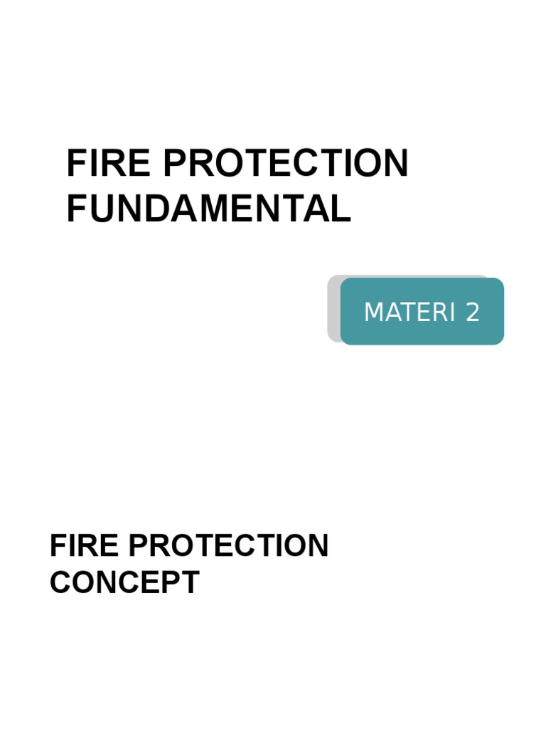 3-Materi Fire Protection Fundamental | PDF