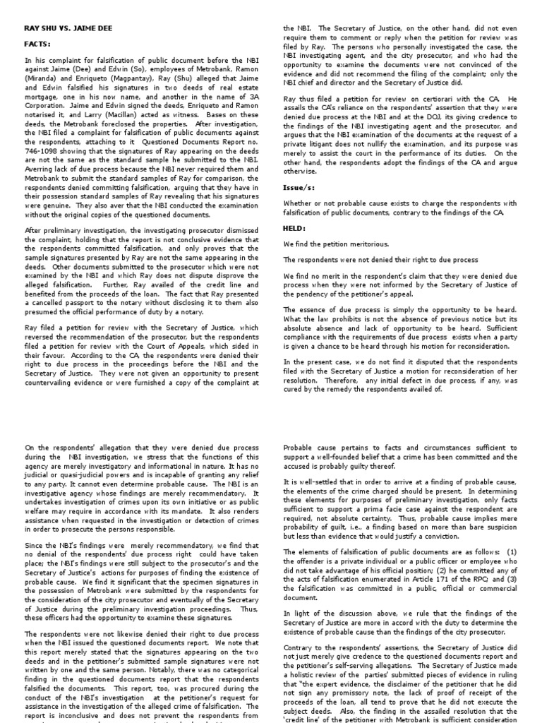 Ray Shu vs. Jaime Dee | PDF | Prosecutor | Evidence