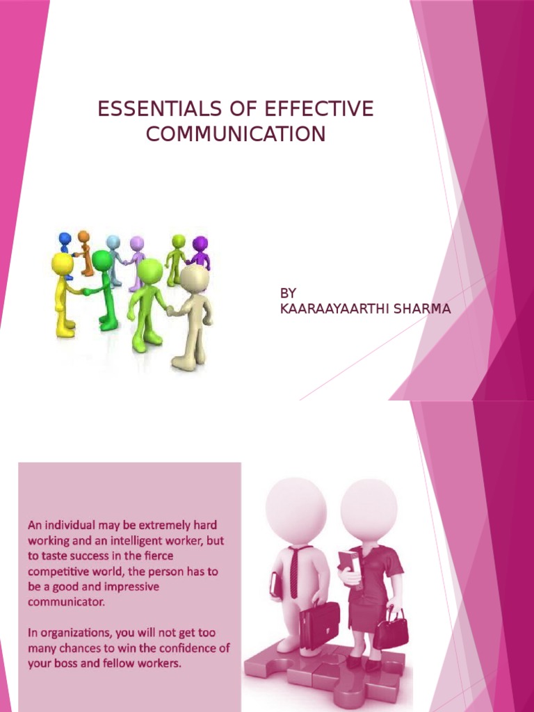 Essentials of Effective Communication: BY Kaaraayaarthi Sharma | PDF