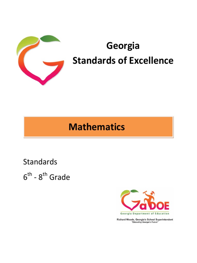 Georgia 6th-8th Grade Math Standards | PDF | Area | Equations