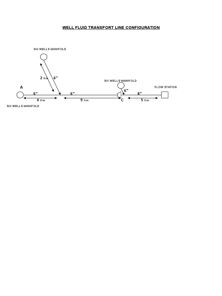 Well Fluid Transport Line Configuration: Six Wells Manifold | PDF