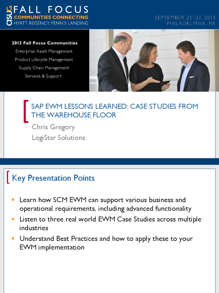0302 SAP EWM Lessons Learned Case Studies From The Warehouse Floor ...