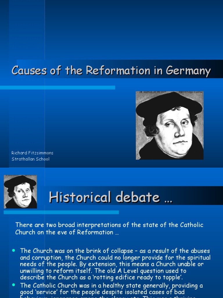 Causes of the Reformation in Germany | PDF | Protestant Reformation ...