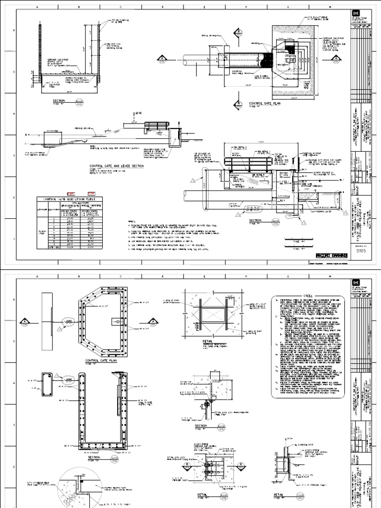 Record Drawing: A B C D E F G H | PDF | Structural Steel | Screw