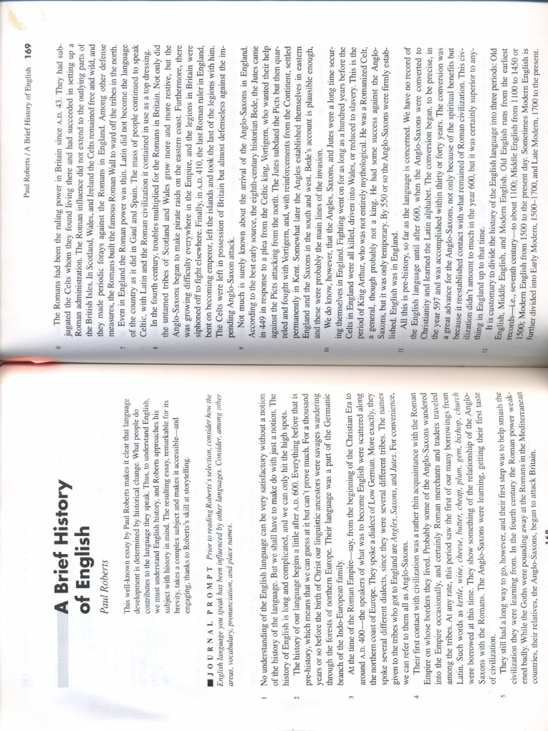 (Roberts) A Brief History of English | PDF