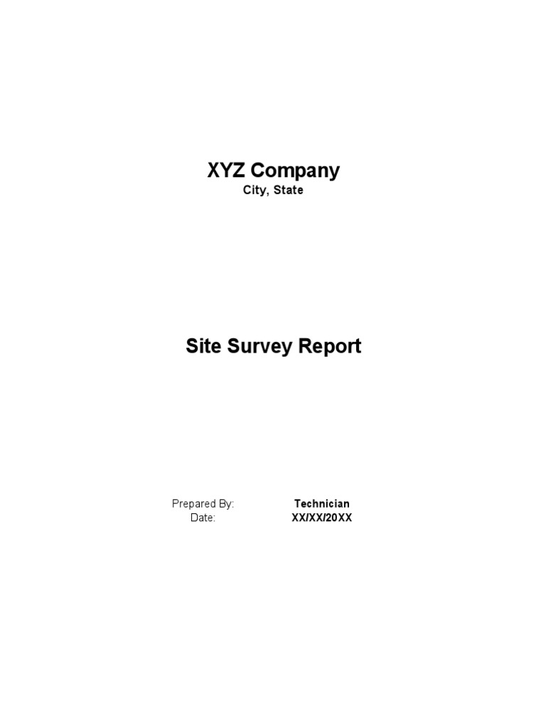 SSG Sample Wifi Site Survey Report | PDF | Ieee 802.11 | Wireless ...