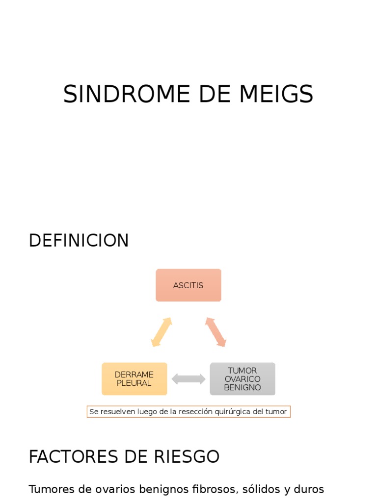 Síndrome de Meigs: Diagnóstico y Tratamiento | PDF | Salud y bienestar ...