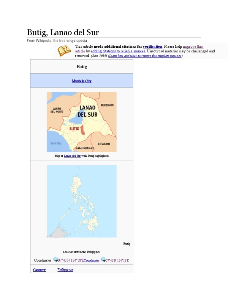 A Brief History of Butig, a Municipality in Lanao del Sur, Philippines ...