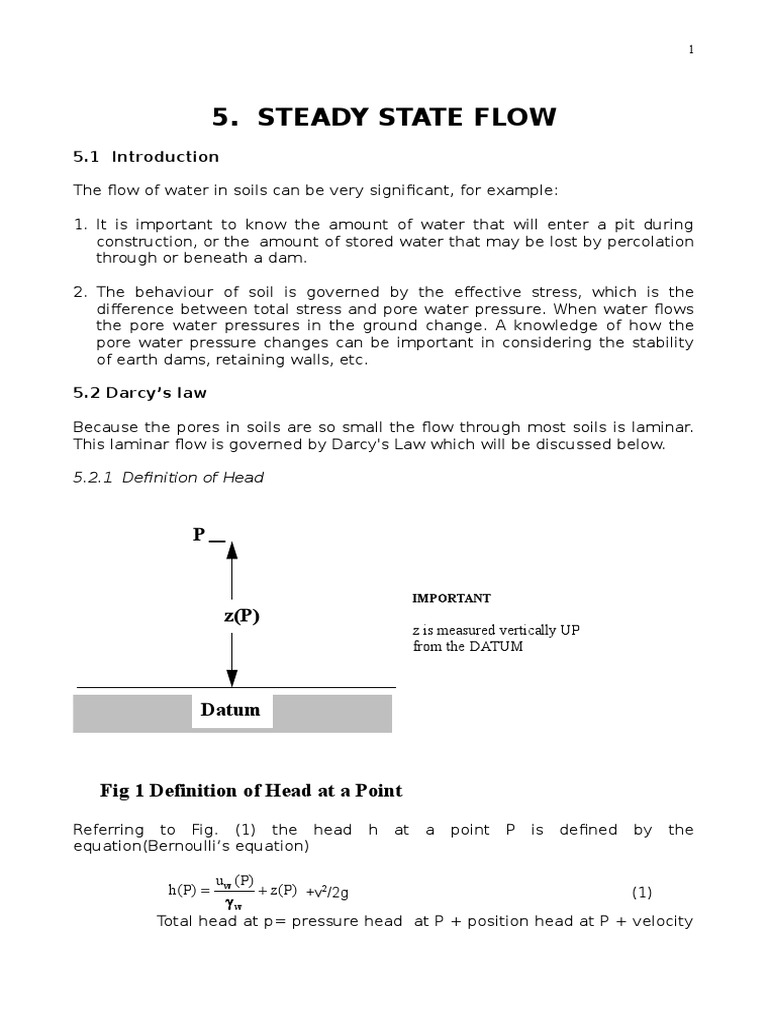 Steady State Flow | PDF | Fluid Dynamics | Permeability (Earth Sciences)
