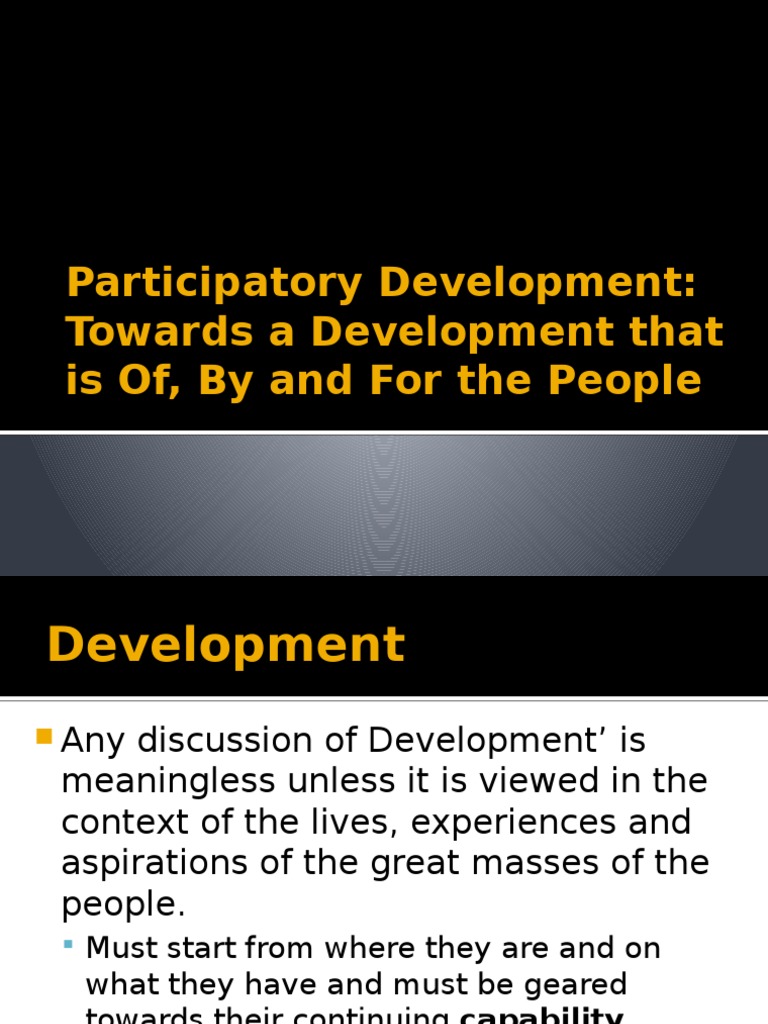 Participatory Development Frameworks | PDF | Modernization Theory | Poverty
