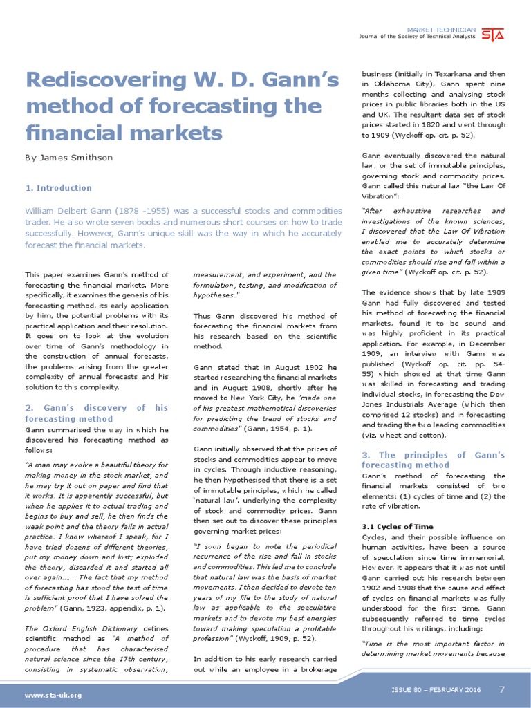 Smithson Rediscovering W.D. Gann - S Method | PDF