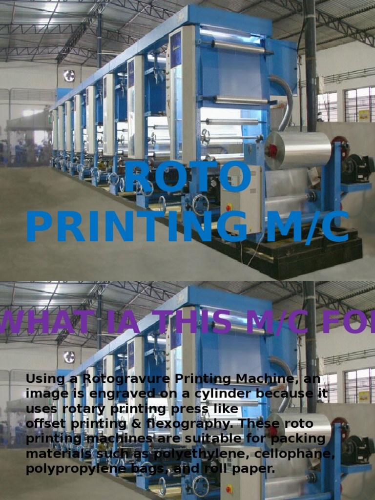Roto Printing M/C | PDF | Graphic Design | Industries