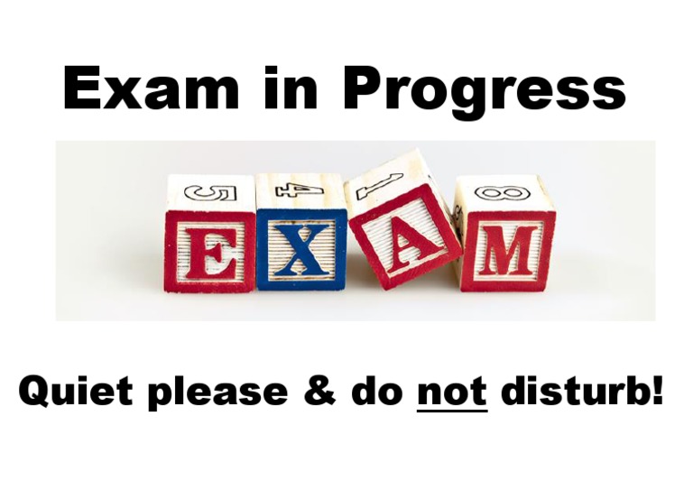 Exam in Progress | PDF