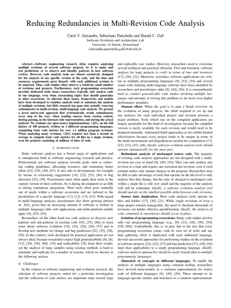 Alexandru Panichella Gall Code Analysis Saner17 | PDF | Parsing ...