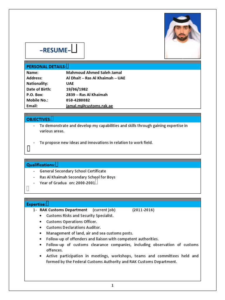 Mahmood Jamal Resume en | PDF | United Arab Emirates | Business