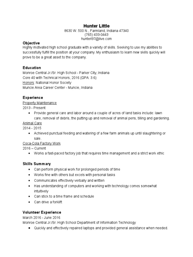 Coca-Cola Resume | PDF