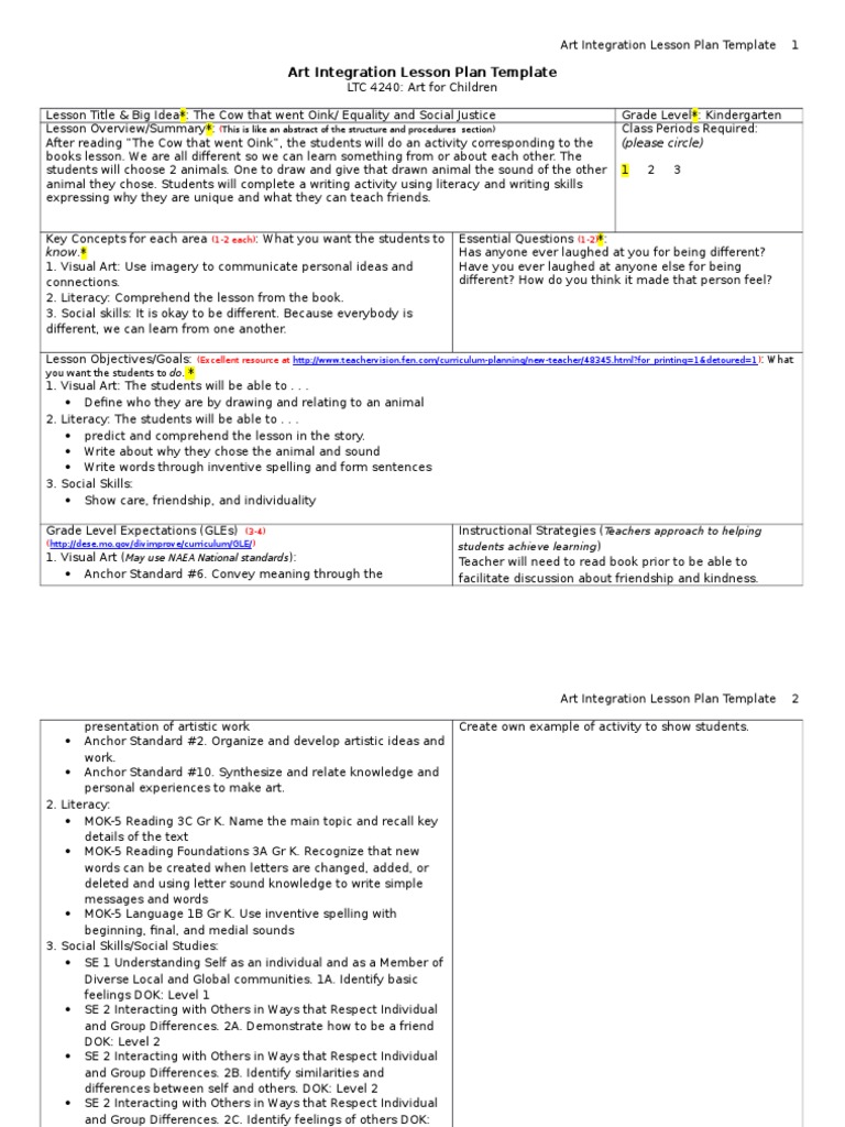 Art Lesson Plan | PDF | Educational Assessment | Lesson Plan