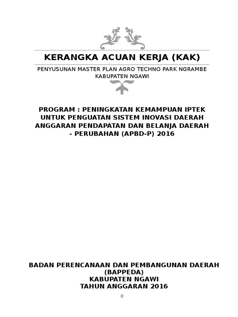 KAK Master Plan ATP Ngrambe | PDF