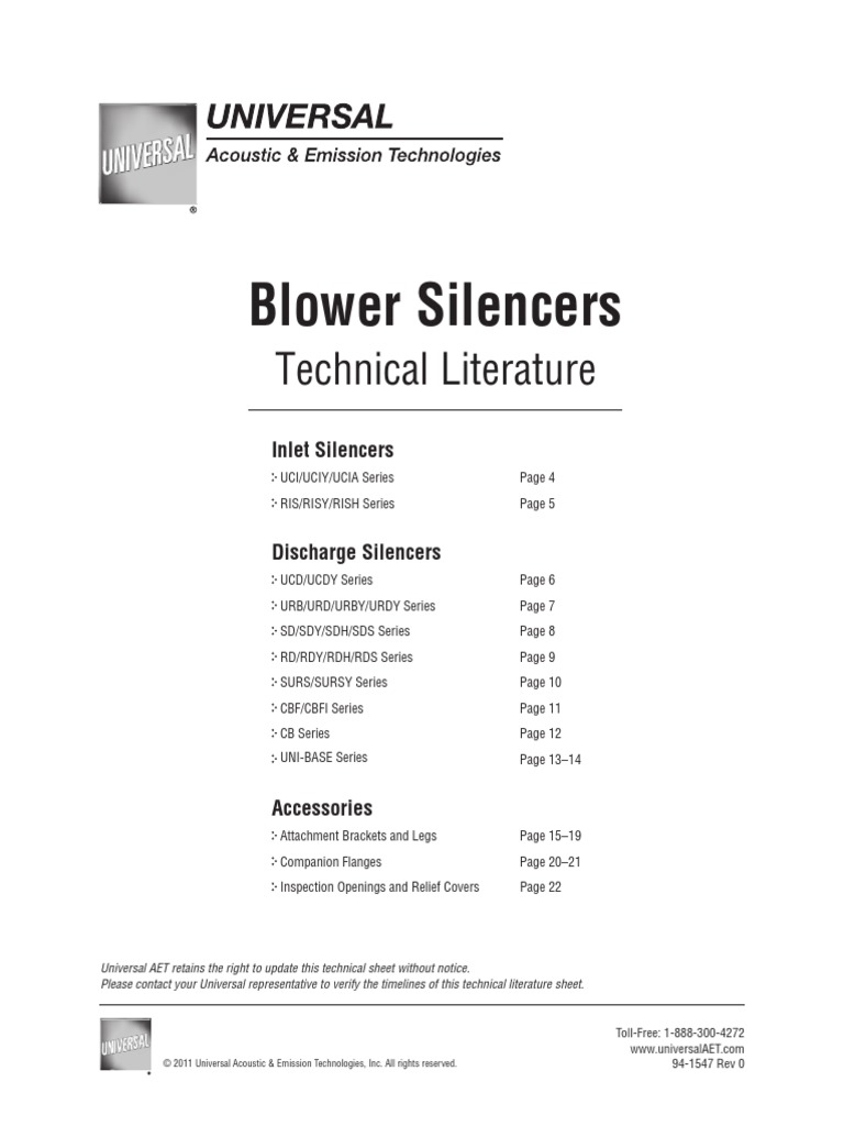 Blower Silencers | PDF | Pipe (Fluid Conveyance) | Gas Technologies