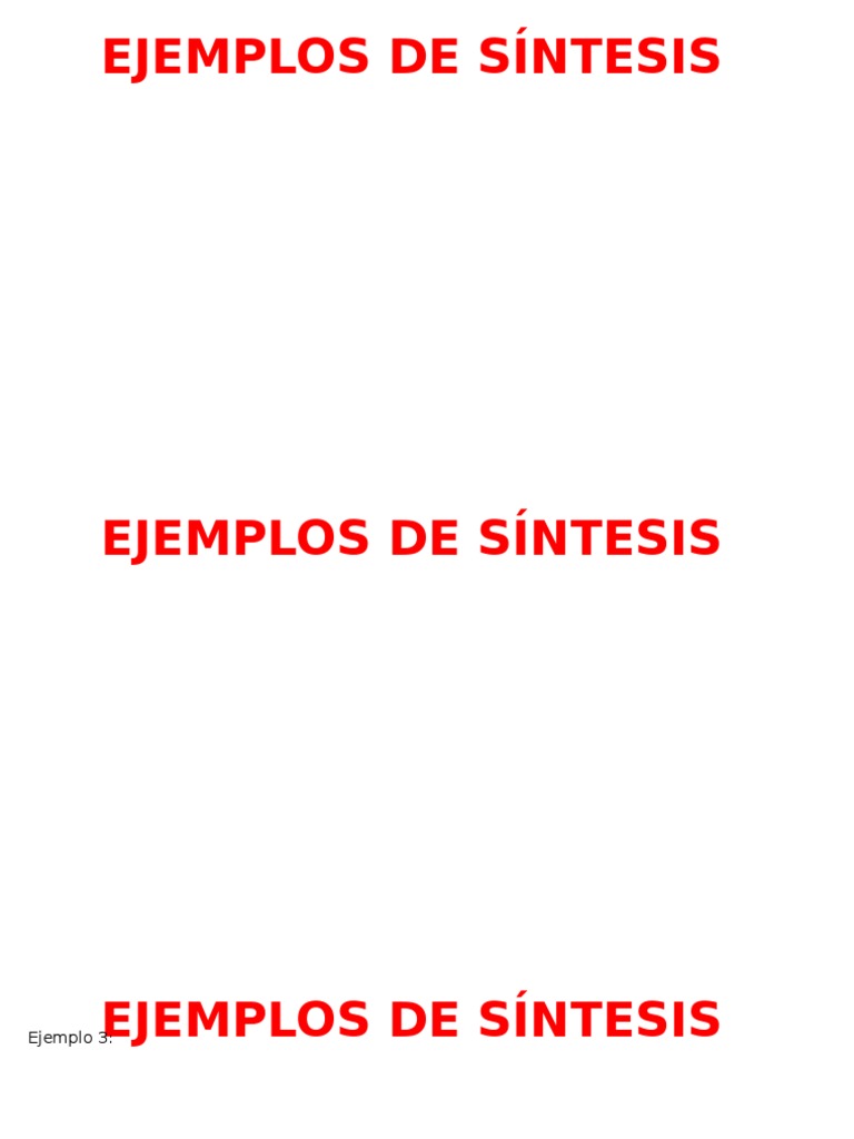 Sintesis Ejemplos | PDF