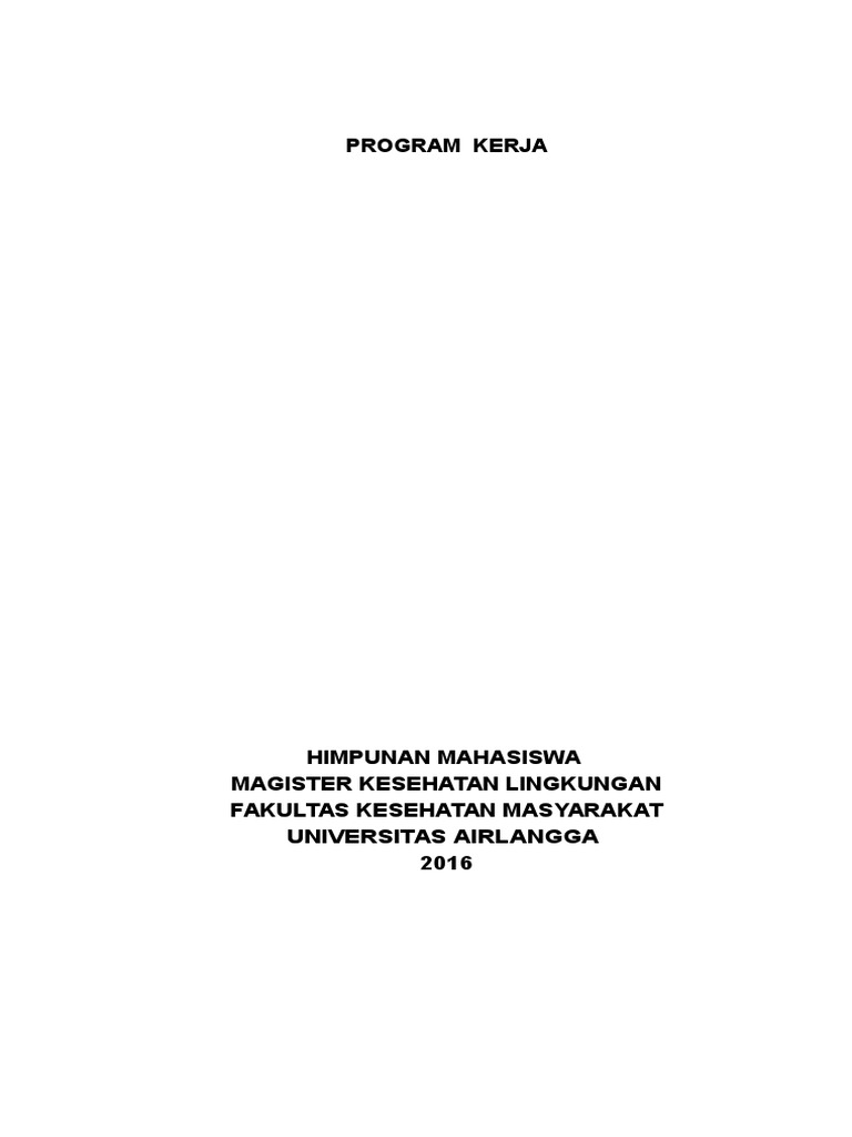 Proker Hima | PDF | Karier & Perkembangan | Kesehatan Holistik