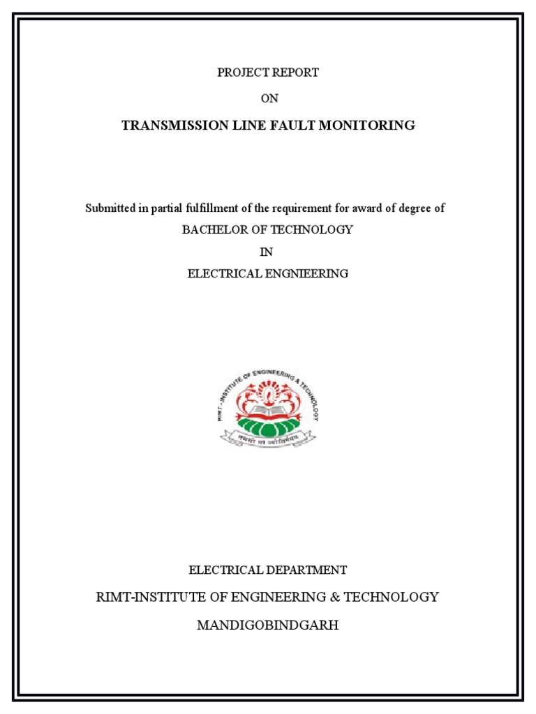 Project Report Transmission Line Fault Monitoring | PDF | Capacitor ...