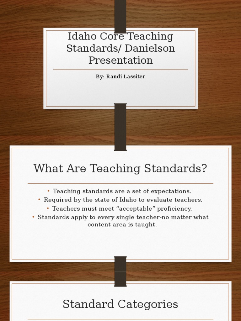 Idaho Core Teaching Standards Overview | PDF | Educational Assessment ...