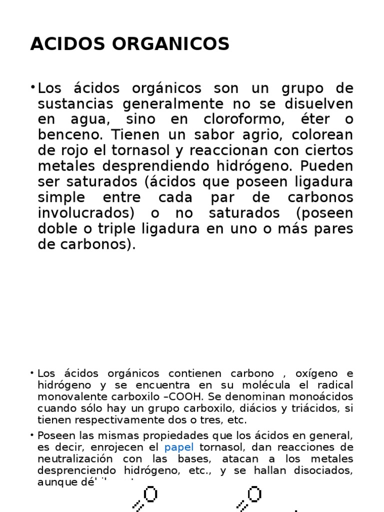 Acidos Organicos | PDF | Ácido | Compuestos orgánicos