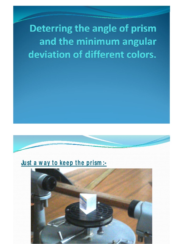 Prism Angle and Minimum Deviation | Prism | Angle